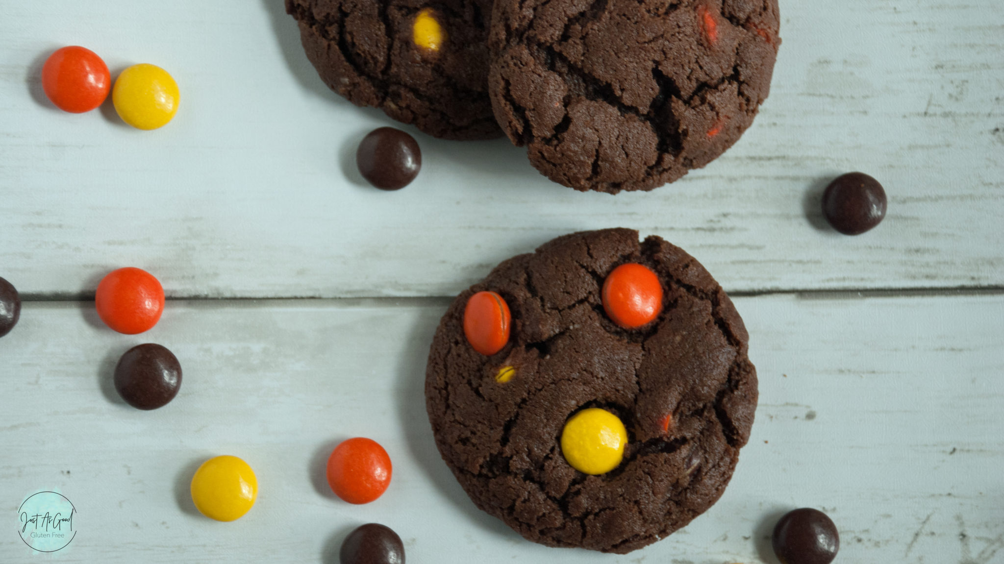 Gluten Free Chocolate Reese's Pieces Cookies - Just As Good