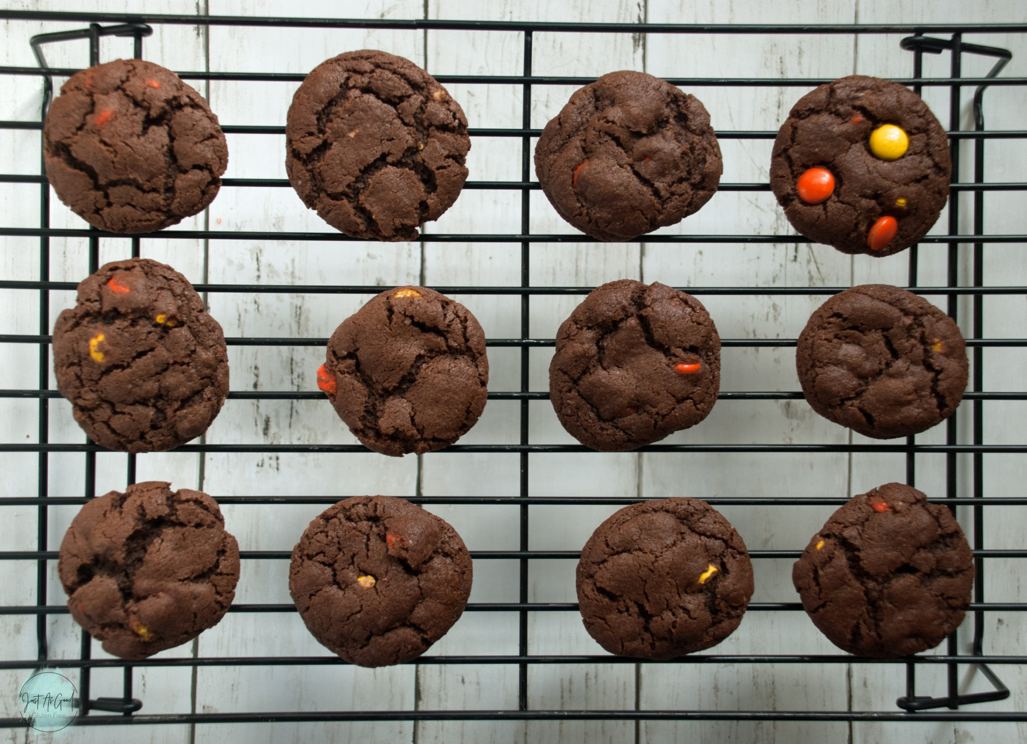 Gluten Free Chocolate Reese's Pieces Cookies - Just As Good